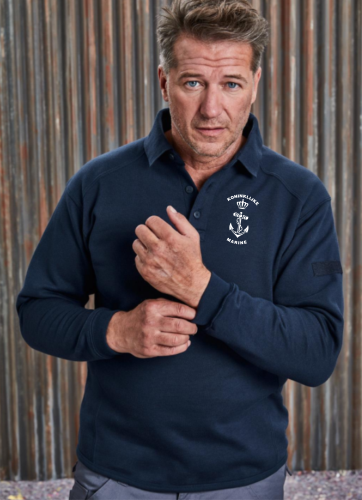Polosweater met KM anker als borstembleem | WorkwearKM
